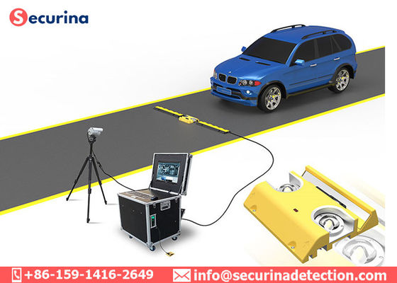 22 Inch Monitor Mobile Under Car Scanning System With License Plate ...