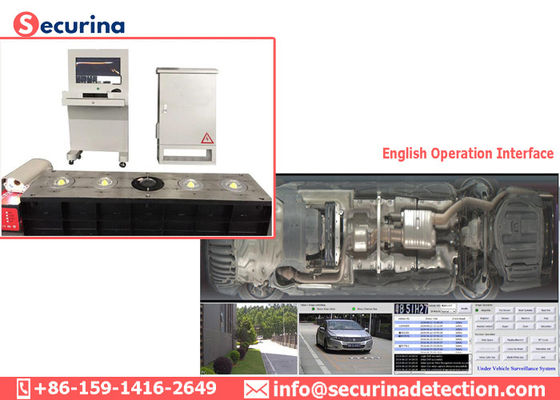 AC220V Under Vehicle Inspection System 21 Inch Monitor FCC With ALPR Camera