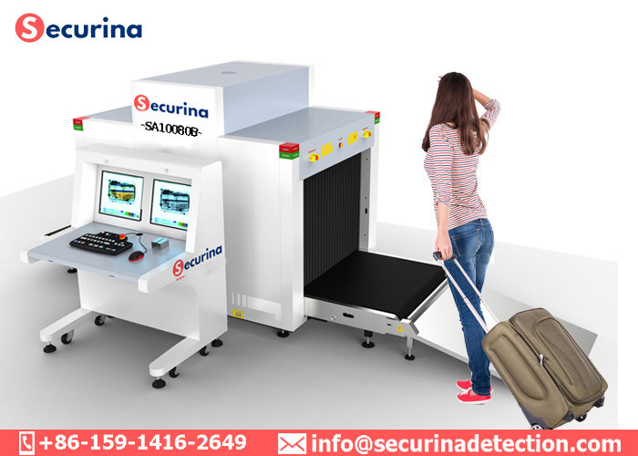 Low Conveyor X Ray Baggage Scanner 0.2-1.2mA 58db 1000mm×800mm Tunnel Size