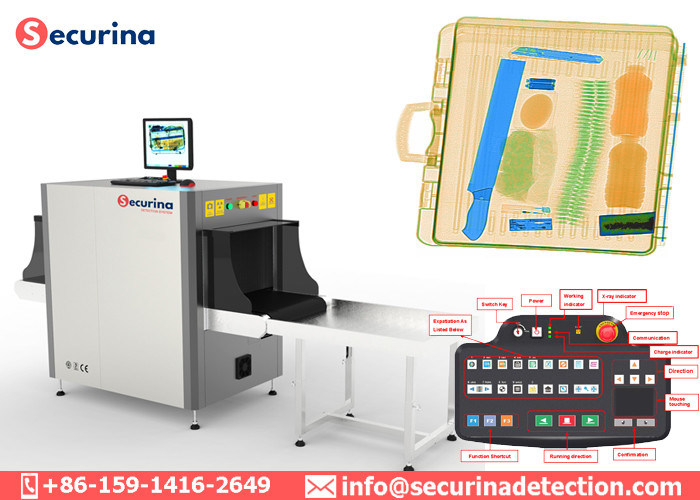 Tunnel Size 60x40cm Airport Baggage Scanner Machine With Color Scanning ...