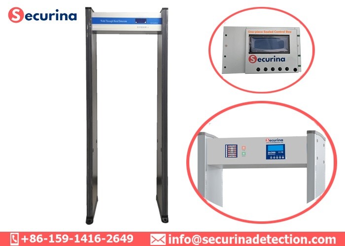 Security Alarm Door Walk Through Metal Detector 6 Zones Body Scanner ...