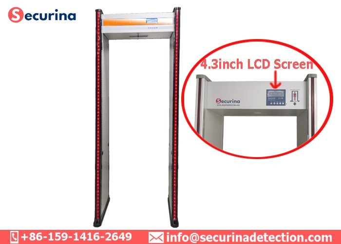 Multi Zone Door Frame Metal Detector , Pass Through Metal Detector LED ...