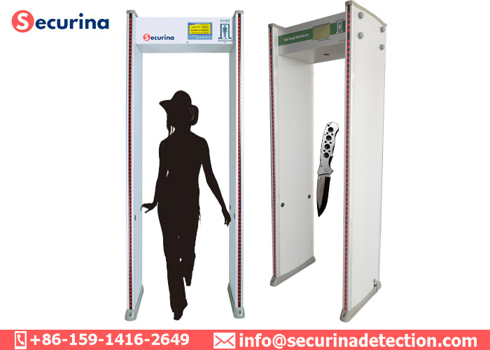 Two Led Light Bar 33 Zones Metal Detector Security Doors For Weapon ...