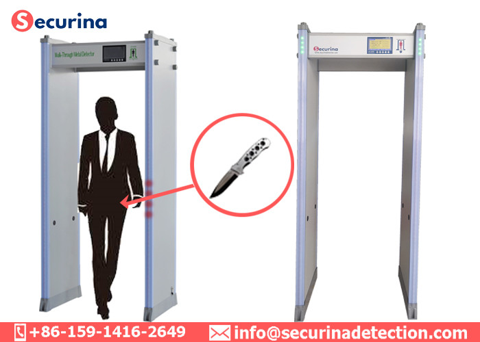 15W WTMD Walk Through Metal Detector 33 Zones 7 Inch LCD 760mm Width