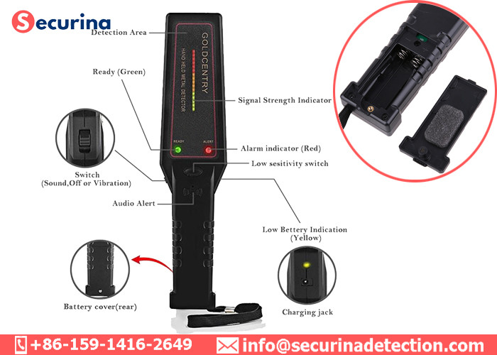 Hand Held Security Full Body Metal Detector Scanner GC1002 For Security ...