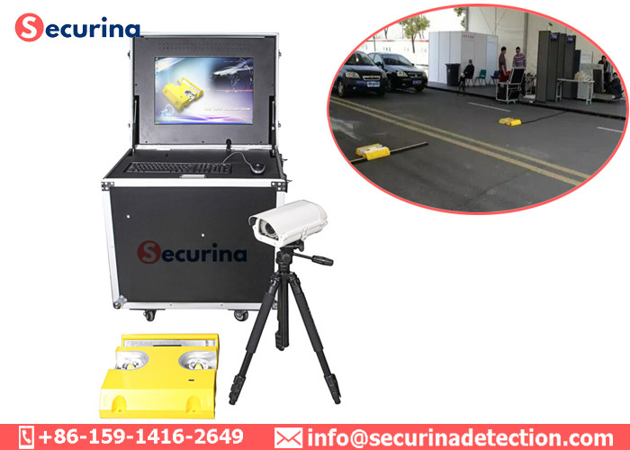 22 Inch Monitor Mobile Under Car Scanning System With License Plate ...