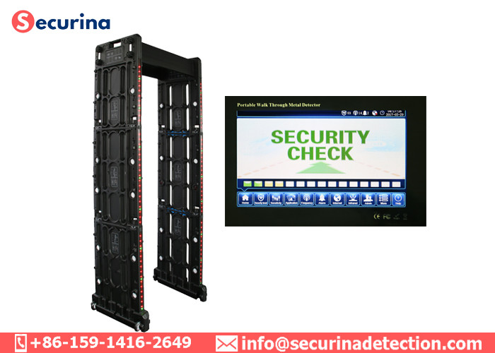 IP67 Waterproof Walk Through Security Detector Door Frame 7 Inch LCD Screen