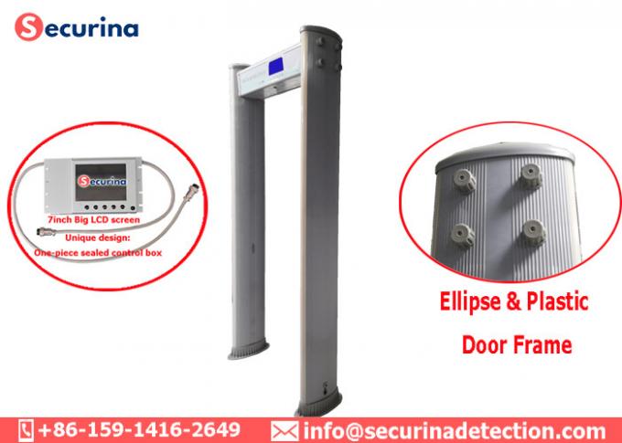 IP55 Waterproof Security Walk Through Gate , Metal Detector Security Doors