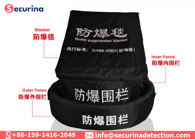 Black Ballistic Collar Bomb Blast Suppression Blankets For Threats ...