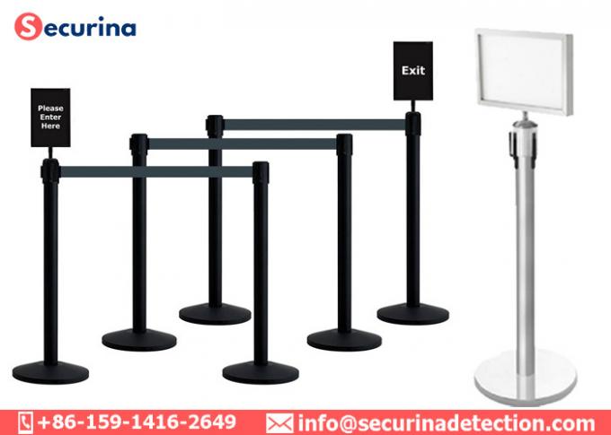 Horizontal Vertical Sign Holder Frame For Queue Barrier Stanchion Pole ...